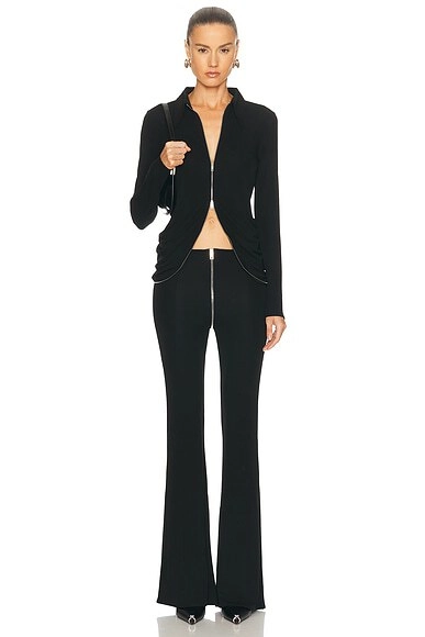Alexander Wang Continuous Zipper Drape Back Shirt