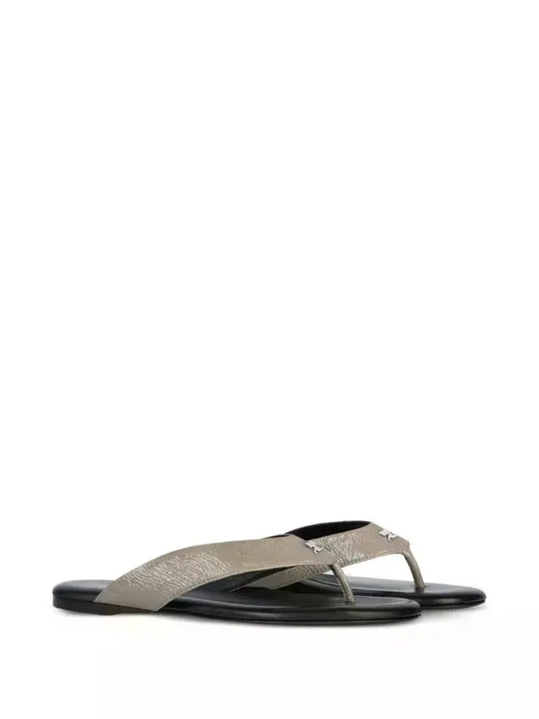 COURREGES Logo Detail Flat Sandals - Neutrals