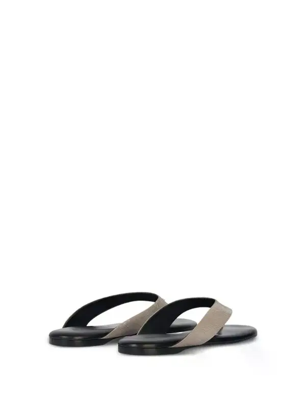 COURREGES Logo Detail Flat Sandals - Neutrals