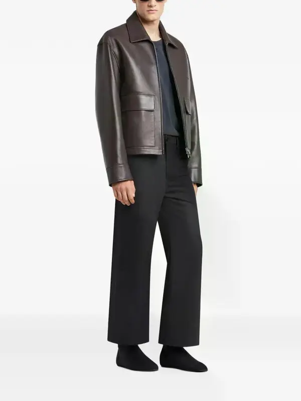 COURREGES Double Pocket Zip-fastening Leather Jacket
