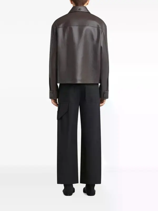 COURREGES Double Pocket Zip-fastening Leather Jacket