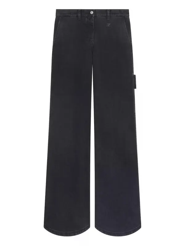 COURREGES Baggy Carpenter Jeans - Black
