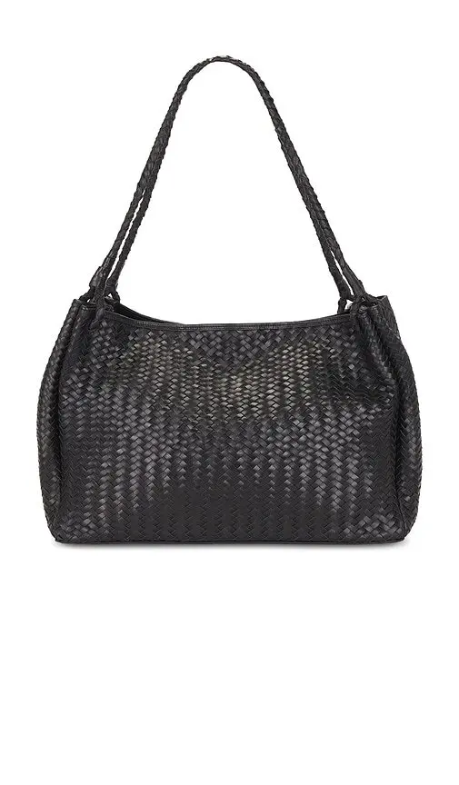 BEMBIEN Woven Leather Tote Bag With Magnetic Closure