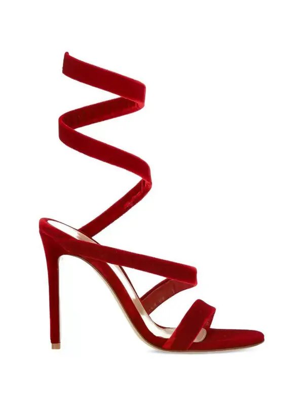 GIANVITO ROSSI Spiral-strap Stiletto Sandals - Red