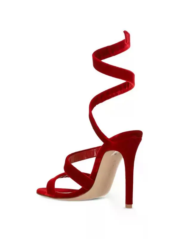 GIANVITO ROSSI Spiral-strap Stiletto Sandals - Red
