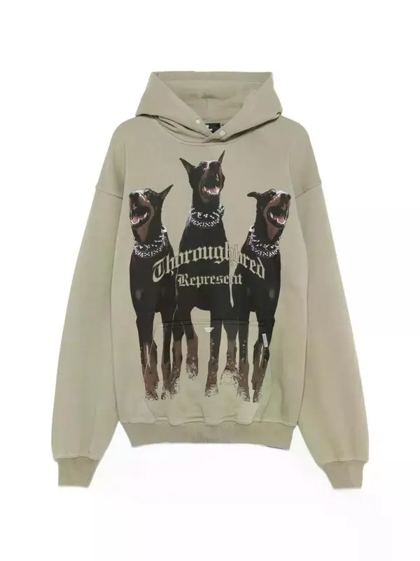 REPRESENT Graphic-print Hoodie - Neutrals