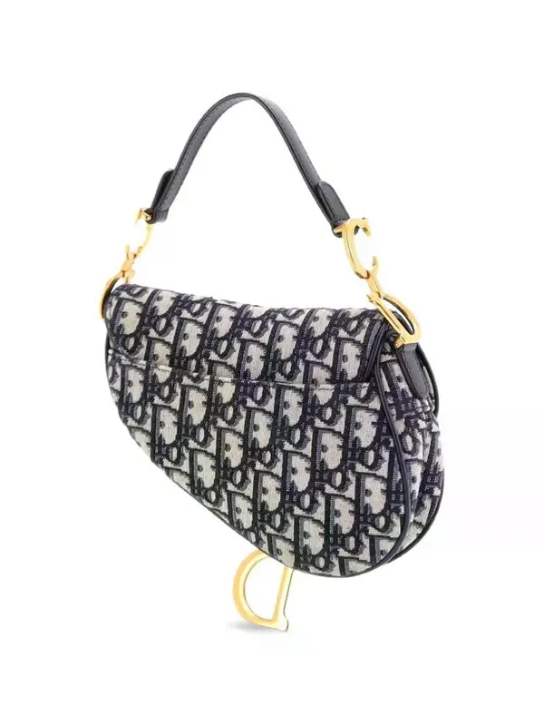 Dior Saddle Oblique Canvas Mini Shoulder Bag - Blue