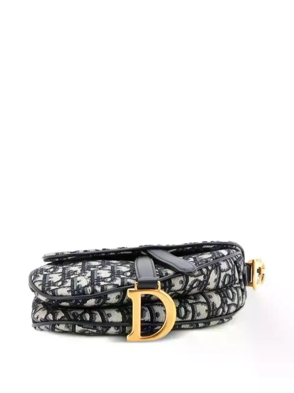 Dior Saddle Oblique Canvas Mini Shoulder Bag - Blue