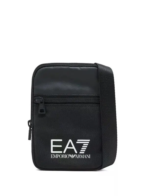 EA7 Logo Print Shoulder Bag - Uc001 Black