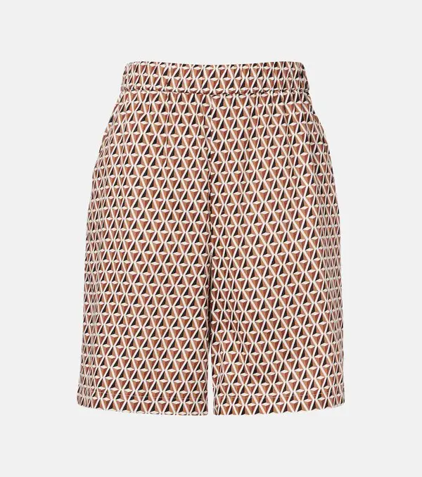 Max Mara Omelia Printed Cotton Bermuda Shorts