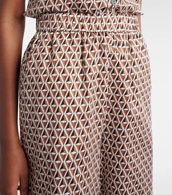 Max Mara Omelia Printed Cotton Bermuda Shorts
