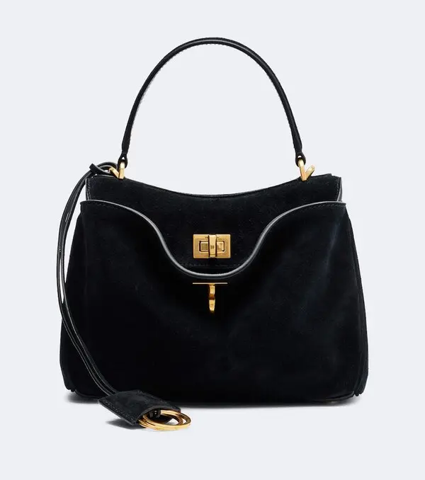 Balenciaga Rodeo Mini Suede Top-handle Bag - Black