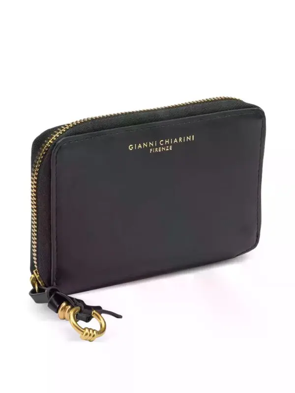 GIANNI CHIARINI Zip Charm Wallet - Black