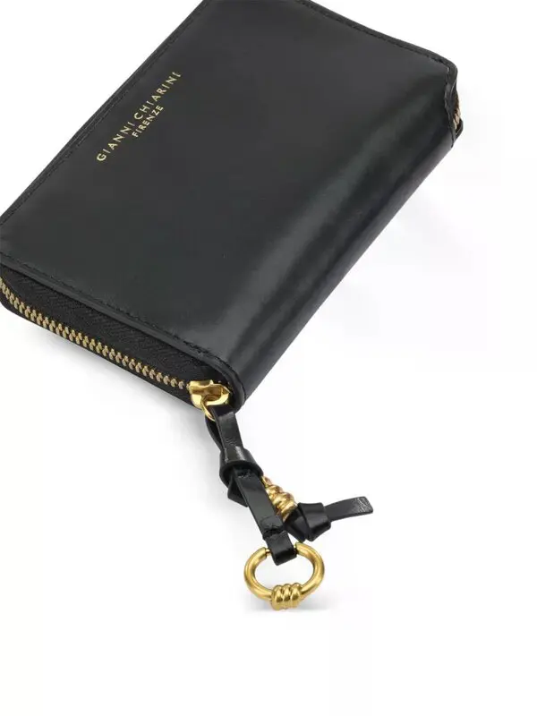 GIANNI CHIARINI Zip Charm Wallet - Black