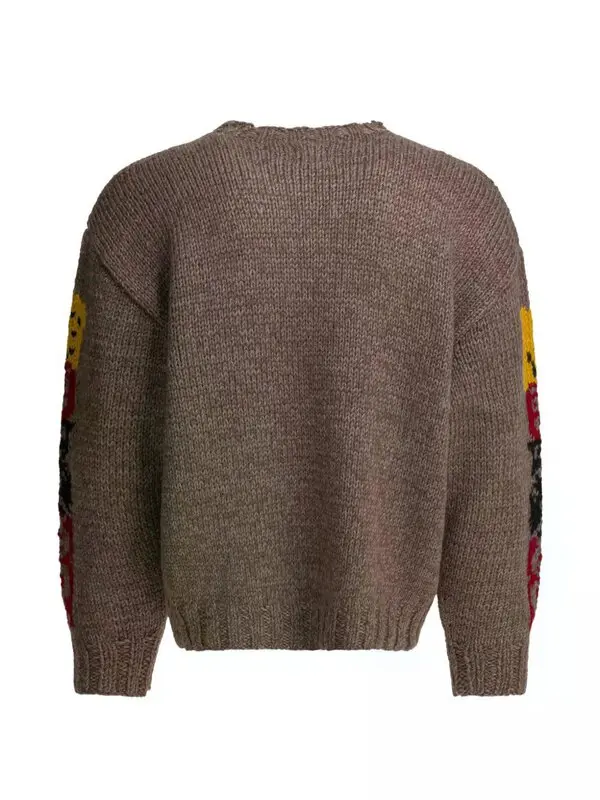 Kapital Intarsia Totem Pullover - Brown