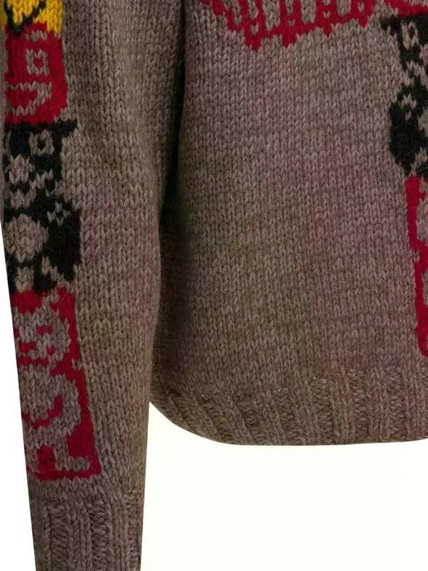 Kapital Intarsia Totem Pullover - Brown