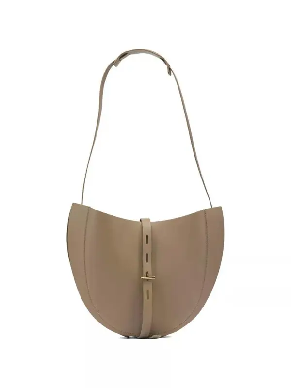 MINOBOSSI Half-circle Leather Shoulder Bag - Brown