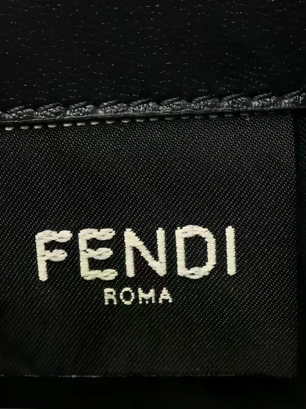 Fendi 2020s Embossed Clutch Bag - Black