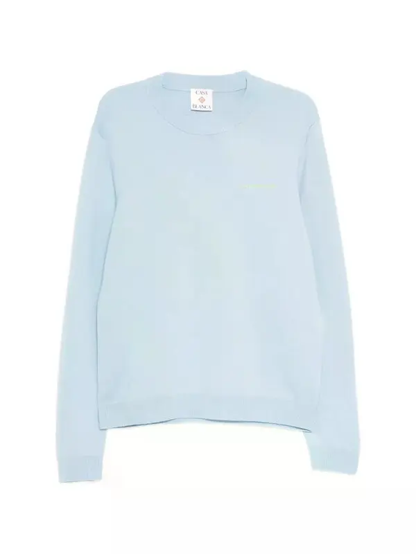 Casablanca Crewneck Knitted Jumper - Blue