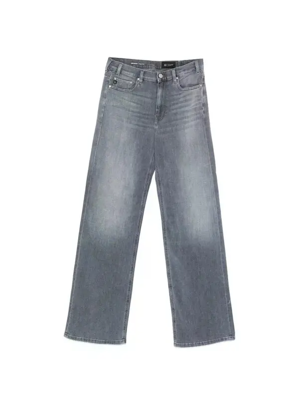 Ag Baggy Wide Leg Jeans In Ash