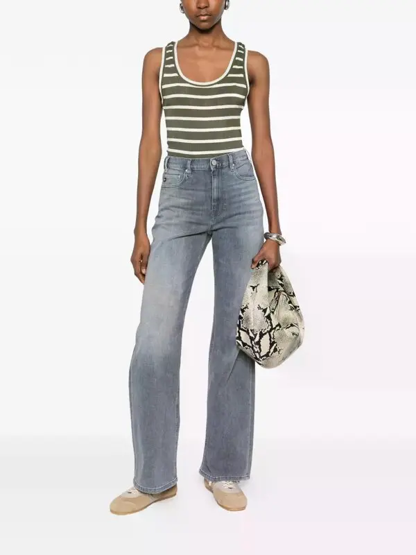 Ag Baggy Wide Leg Jeans In Ash