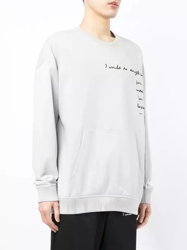 PORTS V Slogan Print Crew Neck Sweatshirt
