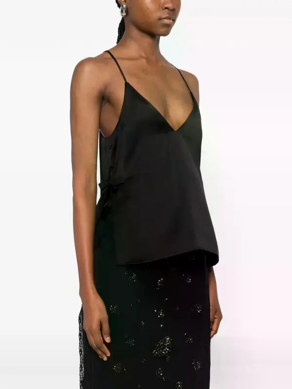 N°21 Spaghetti Strap V-neck Top With Tie Detail