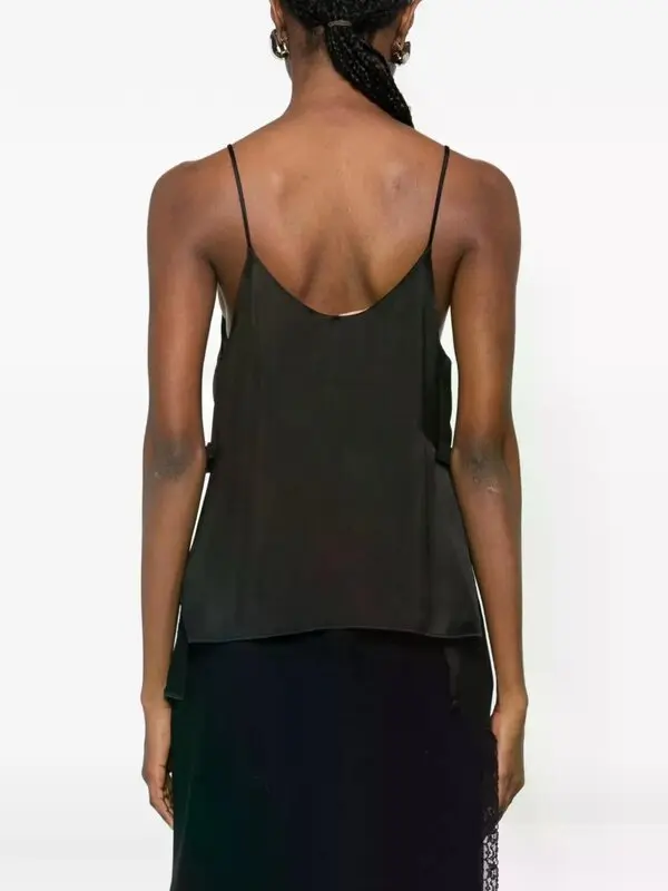 N°21 Spaghetti Strap V-neck Top With Tie Detail