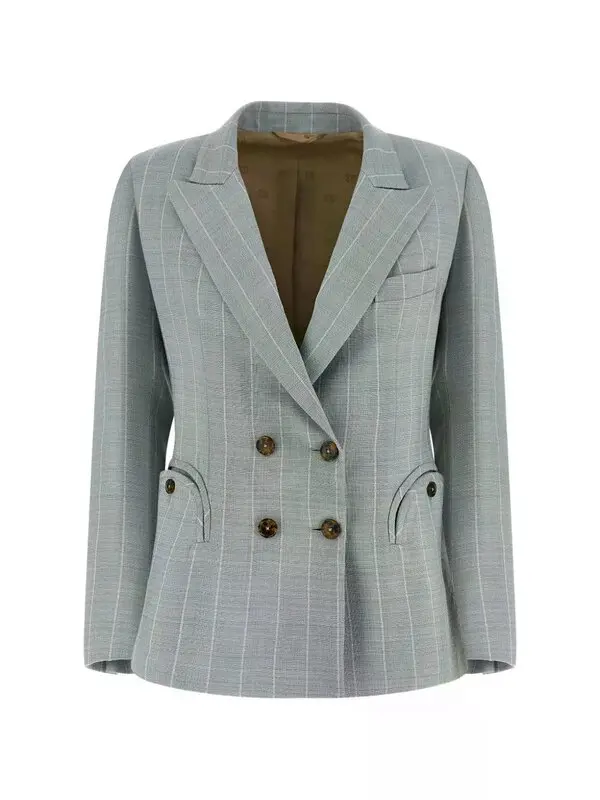 BLAZÉ MILANO Double-breasted Pinstripe Blazer