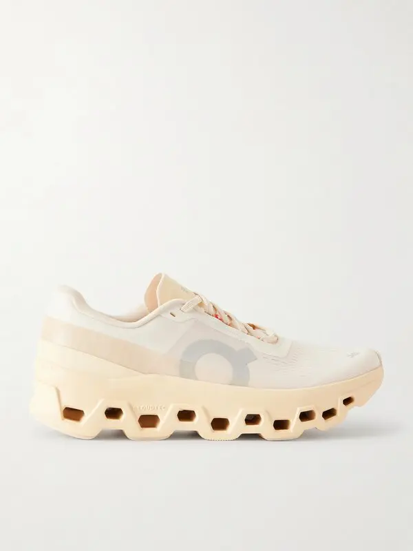 On Cloudmonster 1 Rubber-trimmed Mesh Sneakers - Neutrals