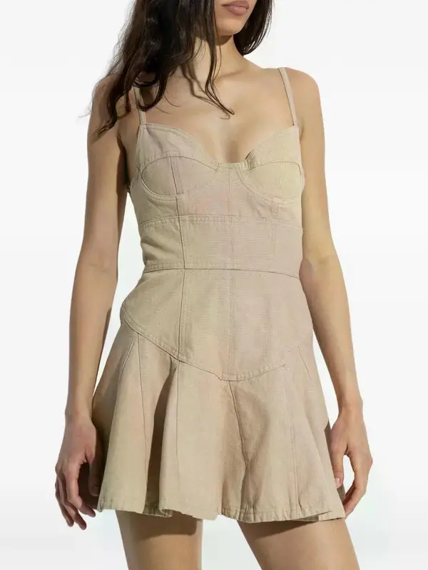 Dsquared2 Bustier-style Flared Dress - Neutrals