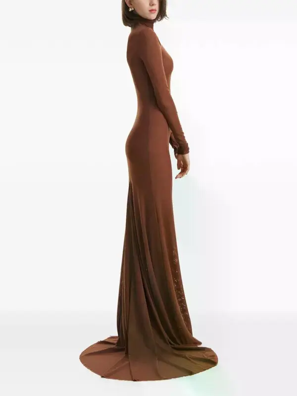 2310 STUDIO Long Sleeve Roll Neck Maxi Dress