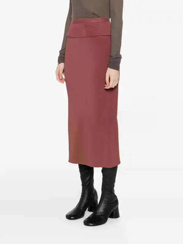 Rick Owens Bias Skirt With Frayed Hem