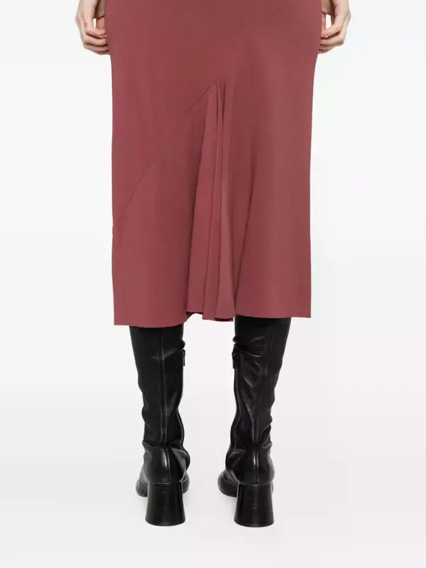 Rick Owens Bias Skirt With Frayed Hem