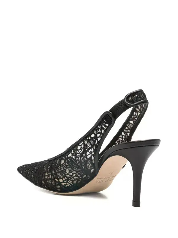 ARTEANA Lace Pointed Toe Slingback Pumps