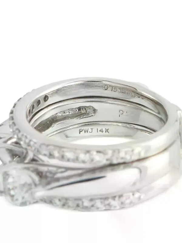 LB EXCLUSIVE Embellished Diamond Ring In 14k White Gold