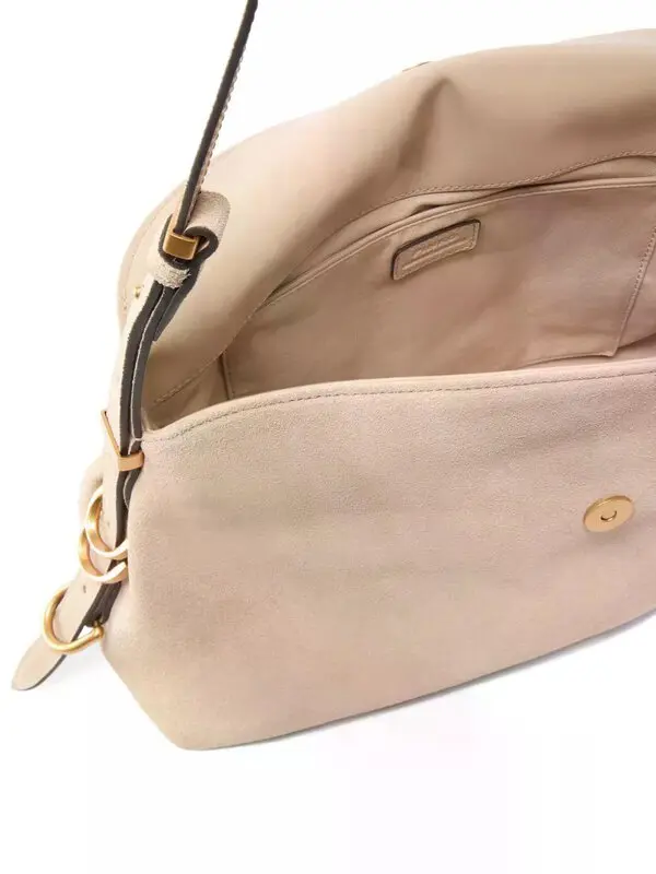 Pinko Logo Shoulder Bag - Neutrals