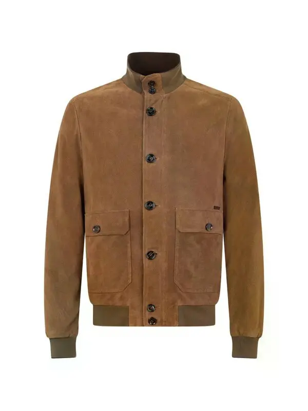 MOORER Carlos-urp Bomber Jacket - Brown
