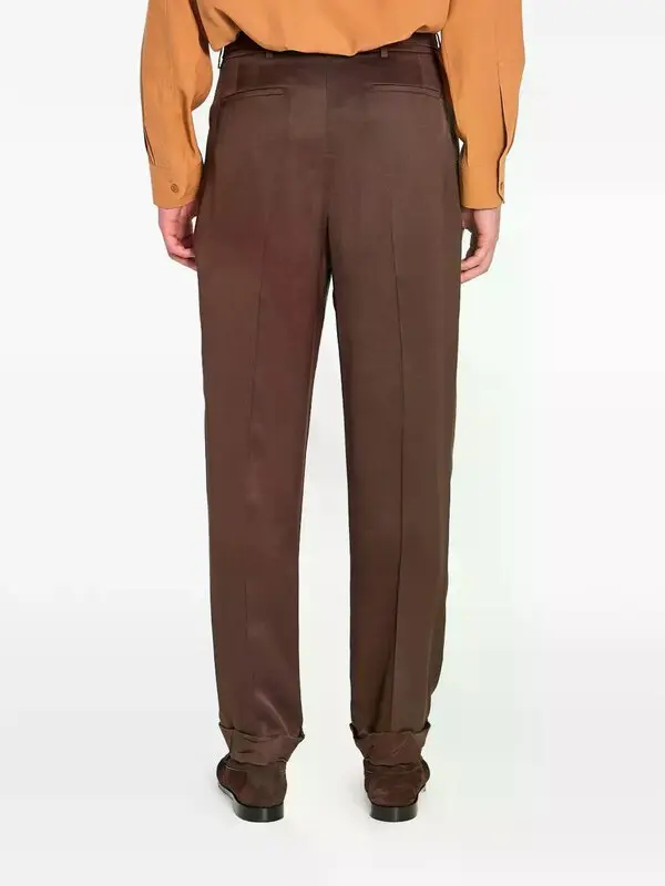 Saint Laurent Belted Pleated Trousers