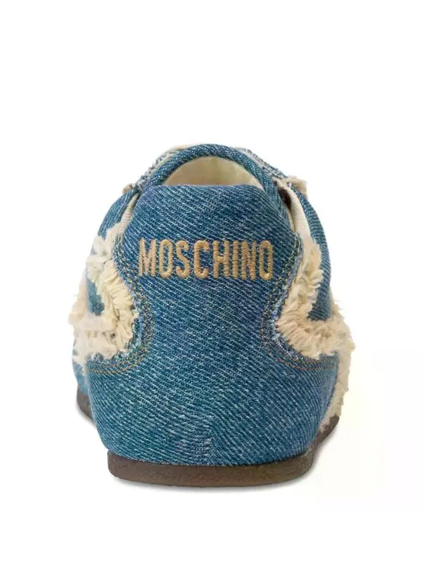 Moschino Distressed Lace-up Sneakers