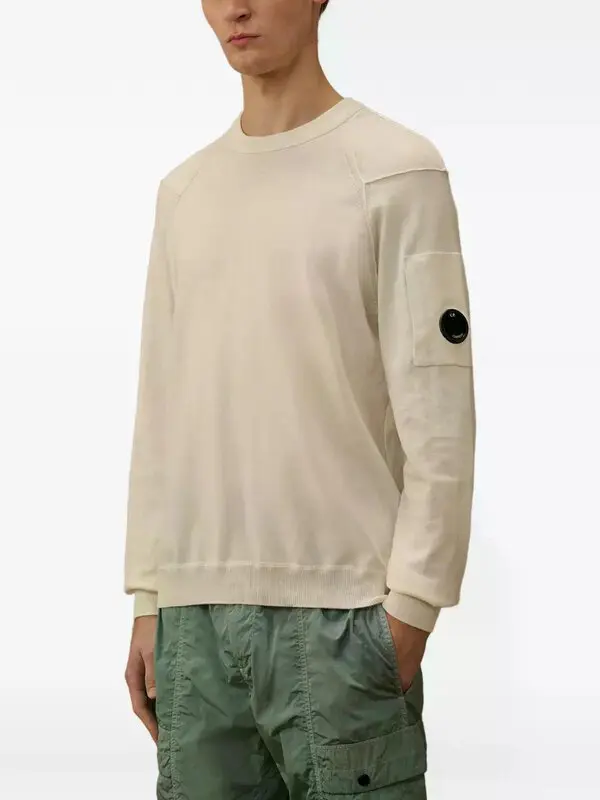 C.P. COMPANY Lens Detail Cotton Crew Neck Sweater
