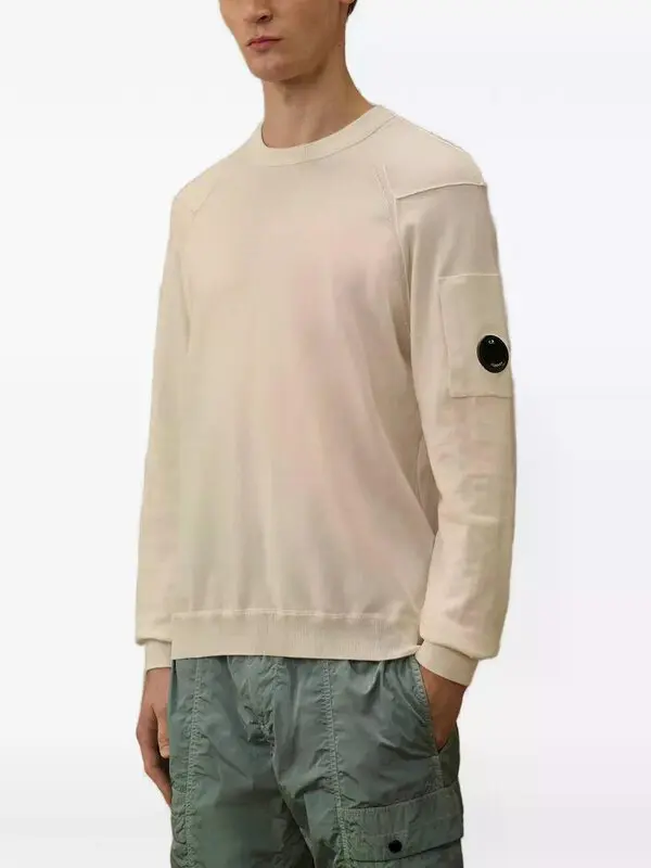 C.P. COMPANY Lens Detail Cotton Crew Neck Sweater