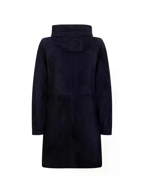 MOORER Antibes Button-collar Parka - Blue