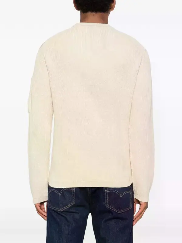 C.P. COMPANY Crew Neck Sweater With Lens Detail