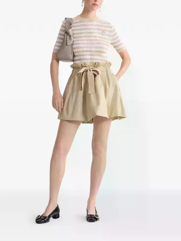 PATOU Ribbon Bloomer Mini A-line Skirt