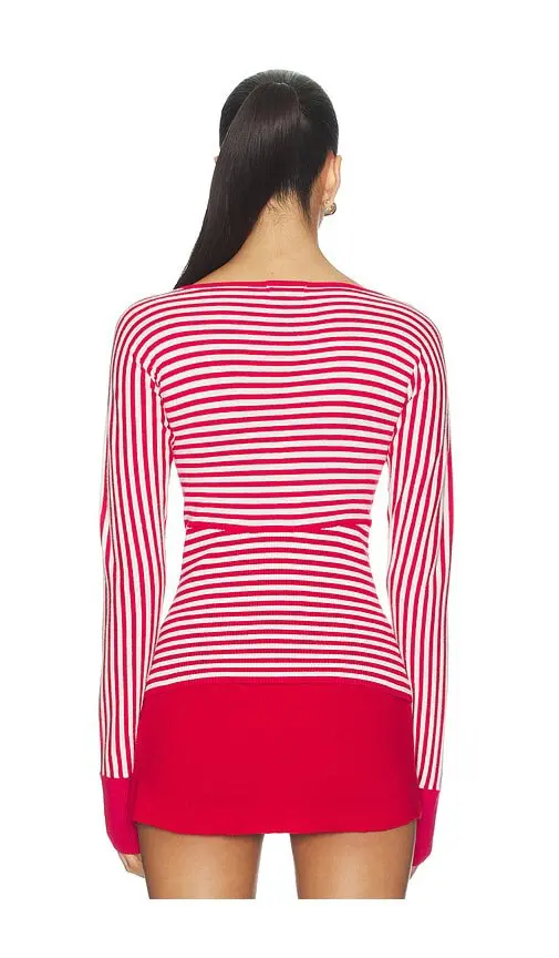 Miaou Odessa Striped Boat Neck Top