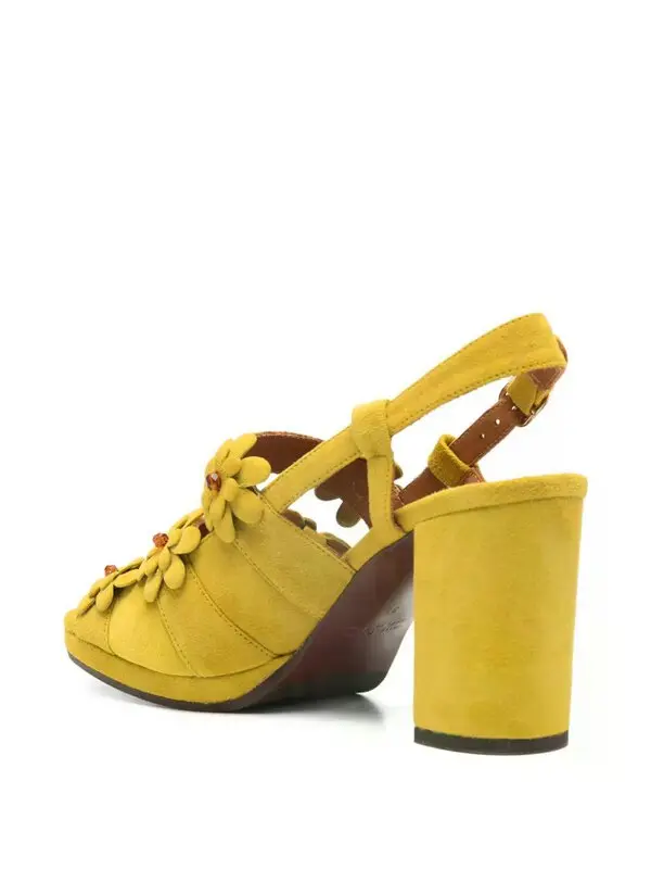 Chie Mihara Flower Perli Leather Sandals