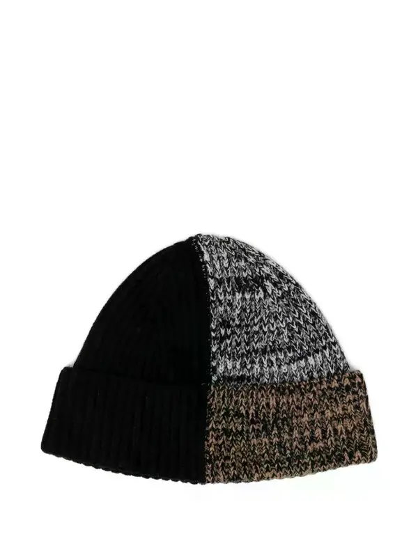 JOSEPH Merino Collage Beanie - Black
