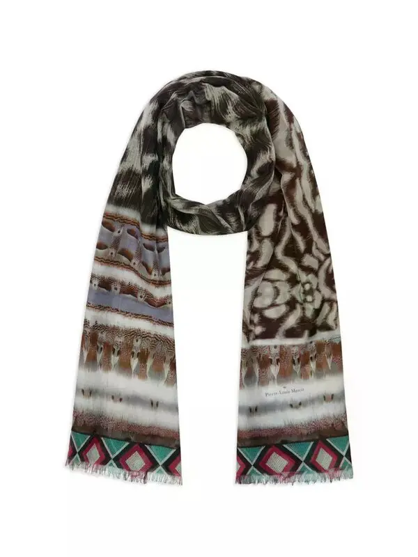 PIERRE-LOUIS MASCIA Hawnbci Animal Geometric Scarf