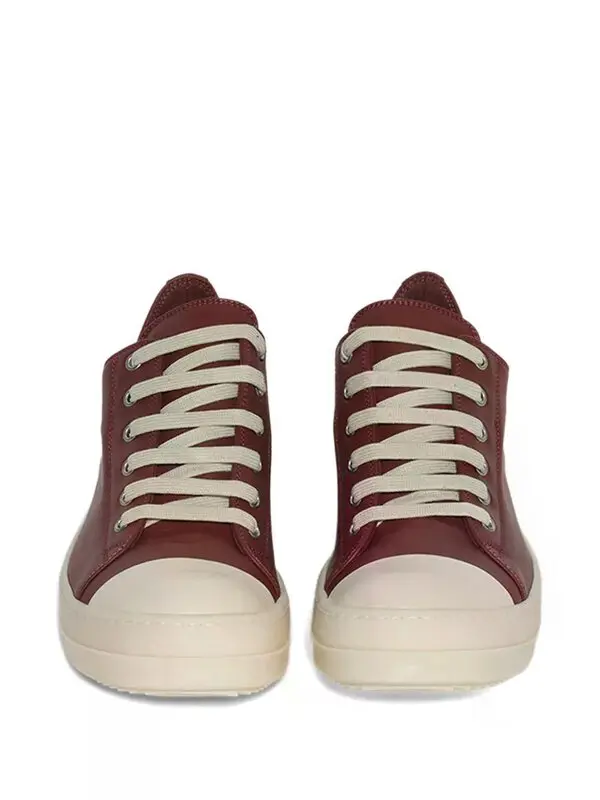 Rick Owens Low-top Leather Sneakers - Red